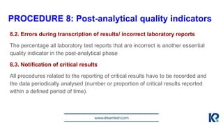 Post analytical variables in Laboratory | PPTX