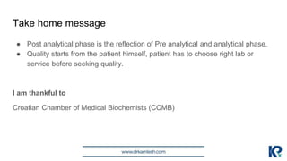 Post analytical variables in Laboratory | PPTX | Blood Disorders ...
