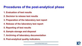 Post analytical variables in Laboratory | PPTX