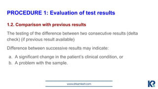 Post analytical variables in Laboratory | PPTX