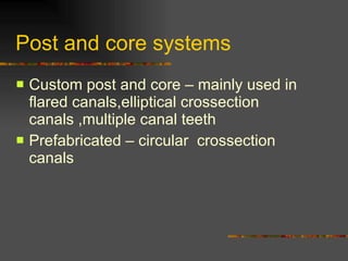 Post and core | PPT