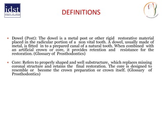 post and core.pdf in conservative endodontic | PDF