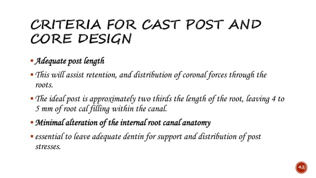 POST AND CORE | PPTX