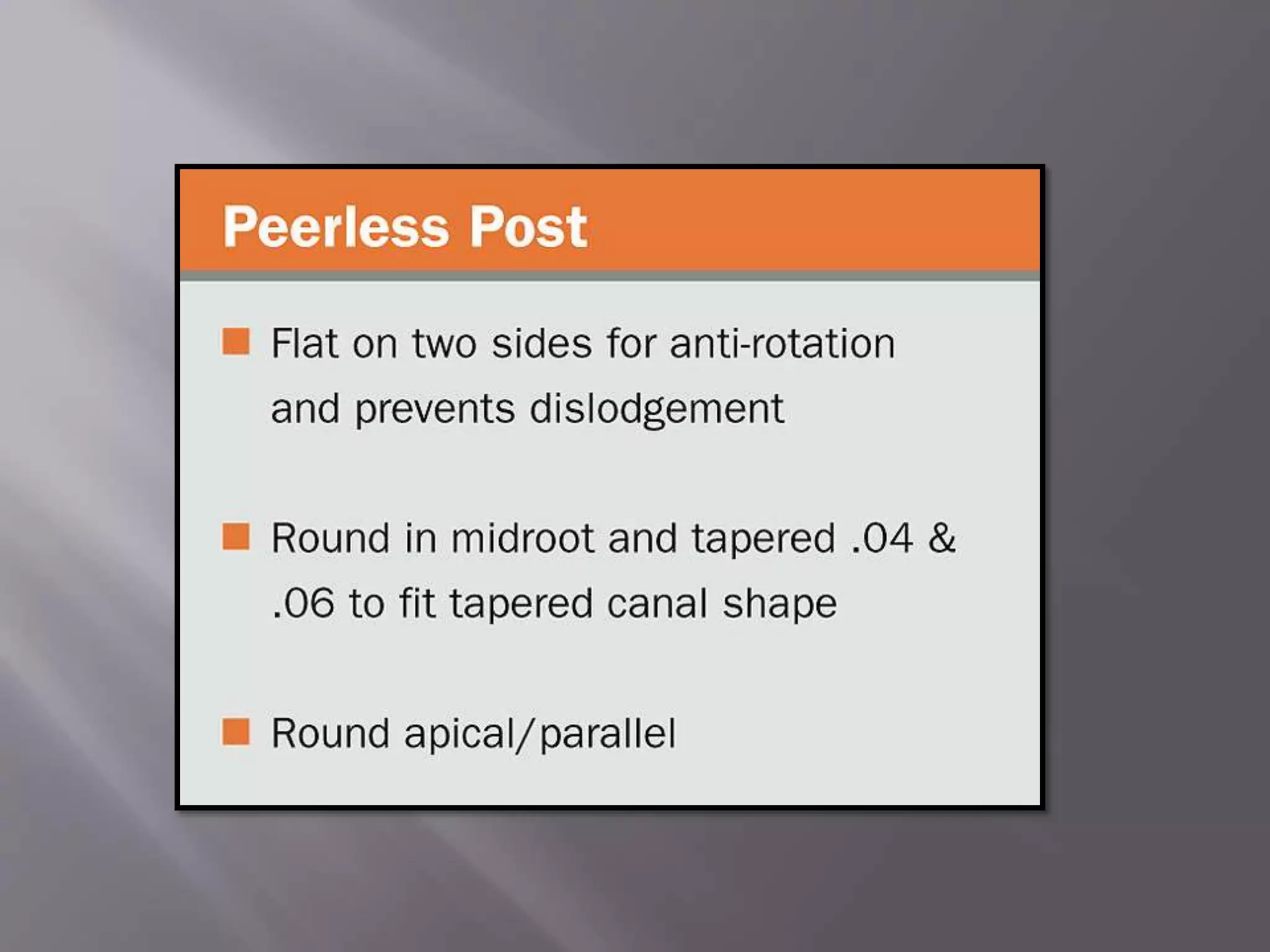 Post and core buildup | PPTX