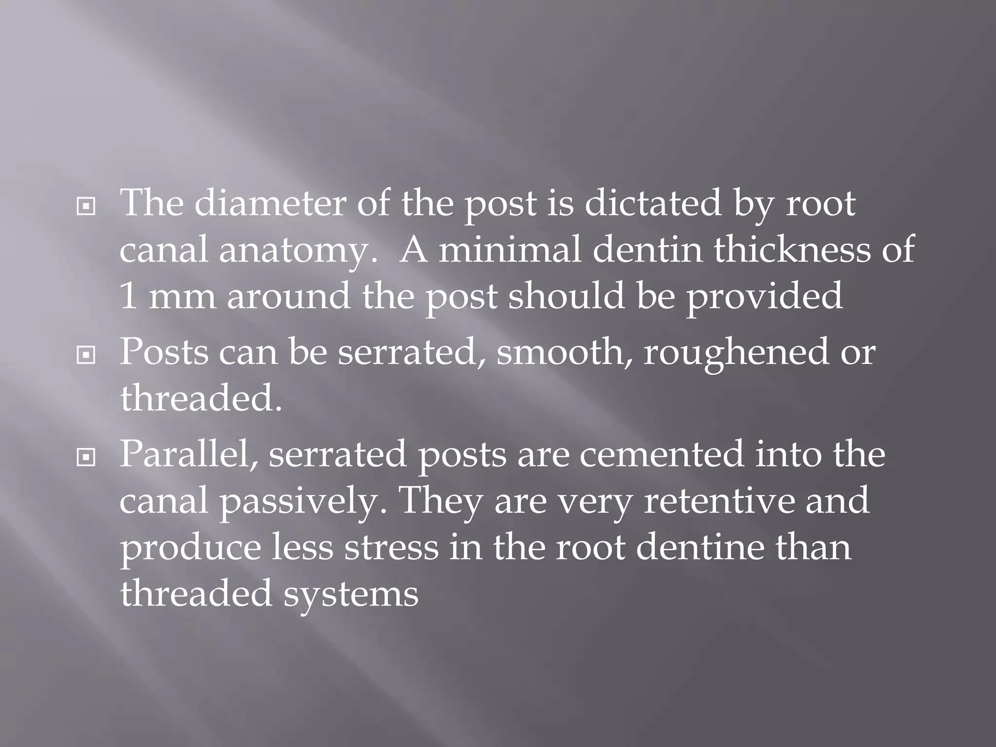 Post and core buildup | PPTX