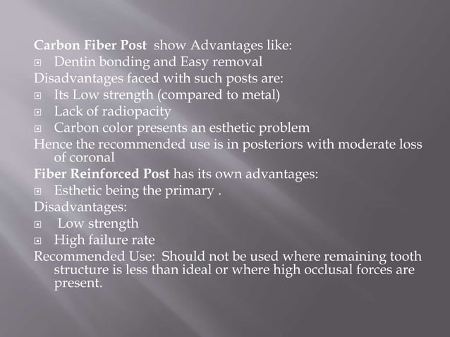 Post and core buildup | PPTX