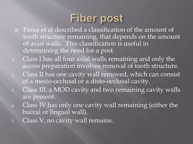 Post and core buildup | PPTX