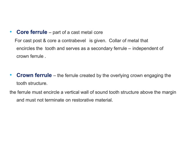 Post and core | PPTX | Dental Health | Diseases and Conditions