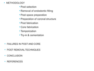 Post and core | PPTX