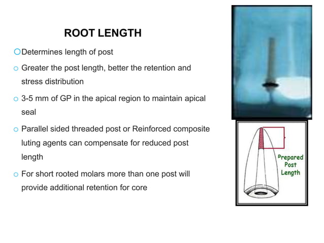 Post and core | PPTX | Dental Health | Diseases and Conditions