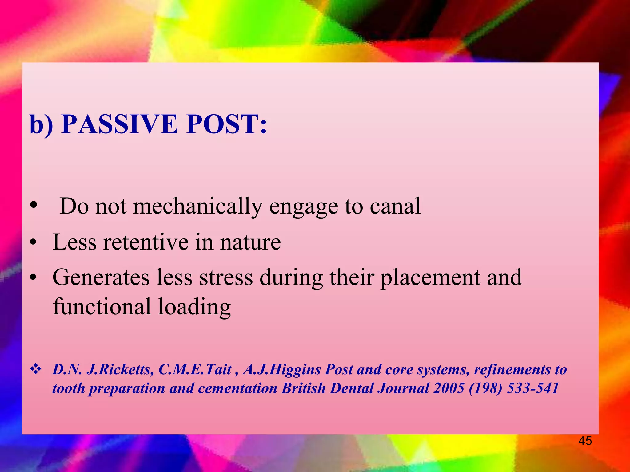 Post and core in primary teeth final to present | PPTX