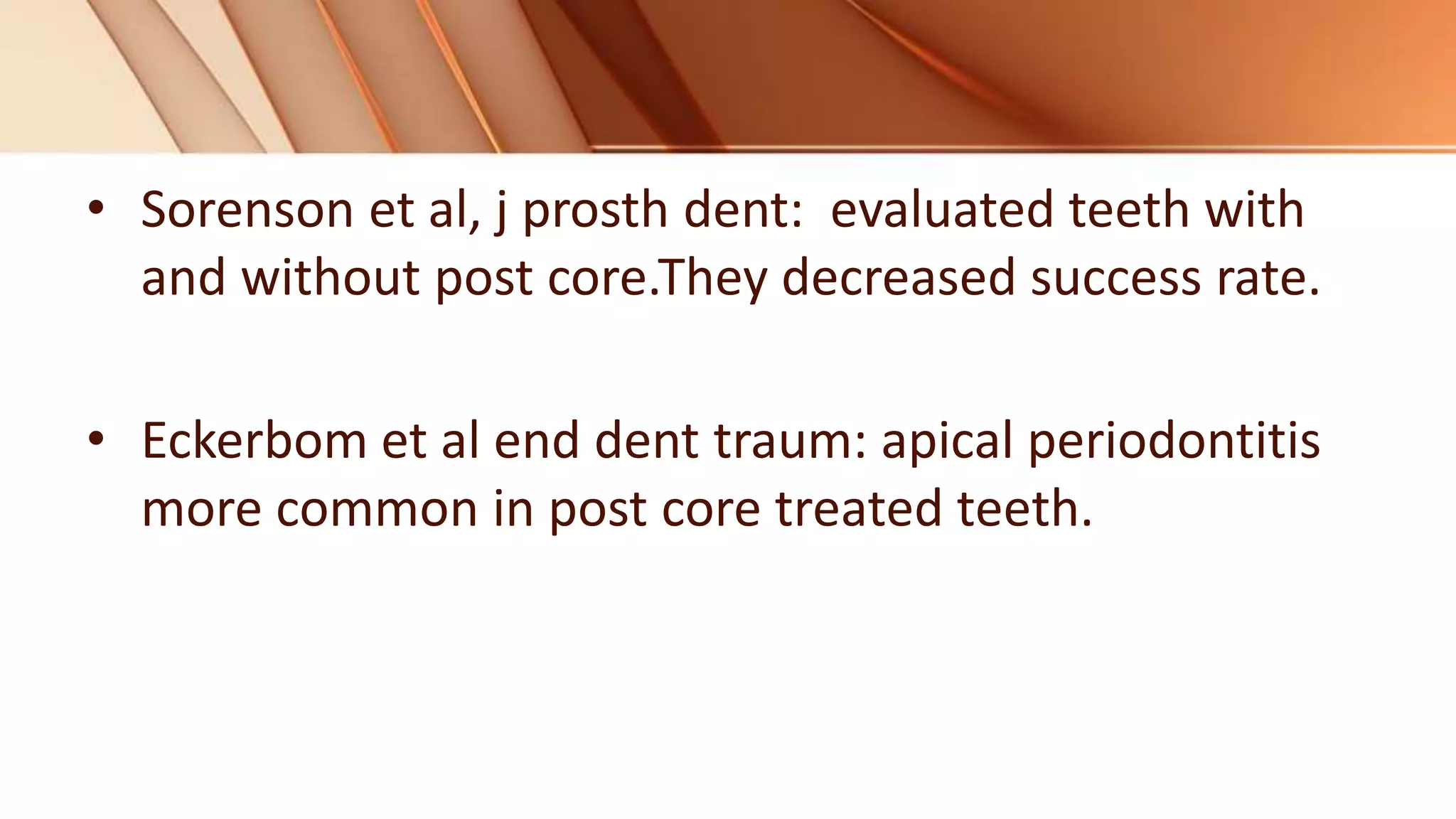 Post and core ppt | PPTX
