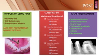 Post and core ppt | PPTX