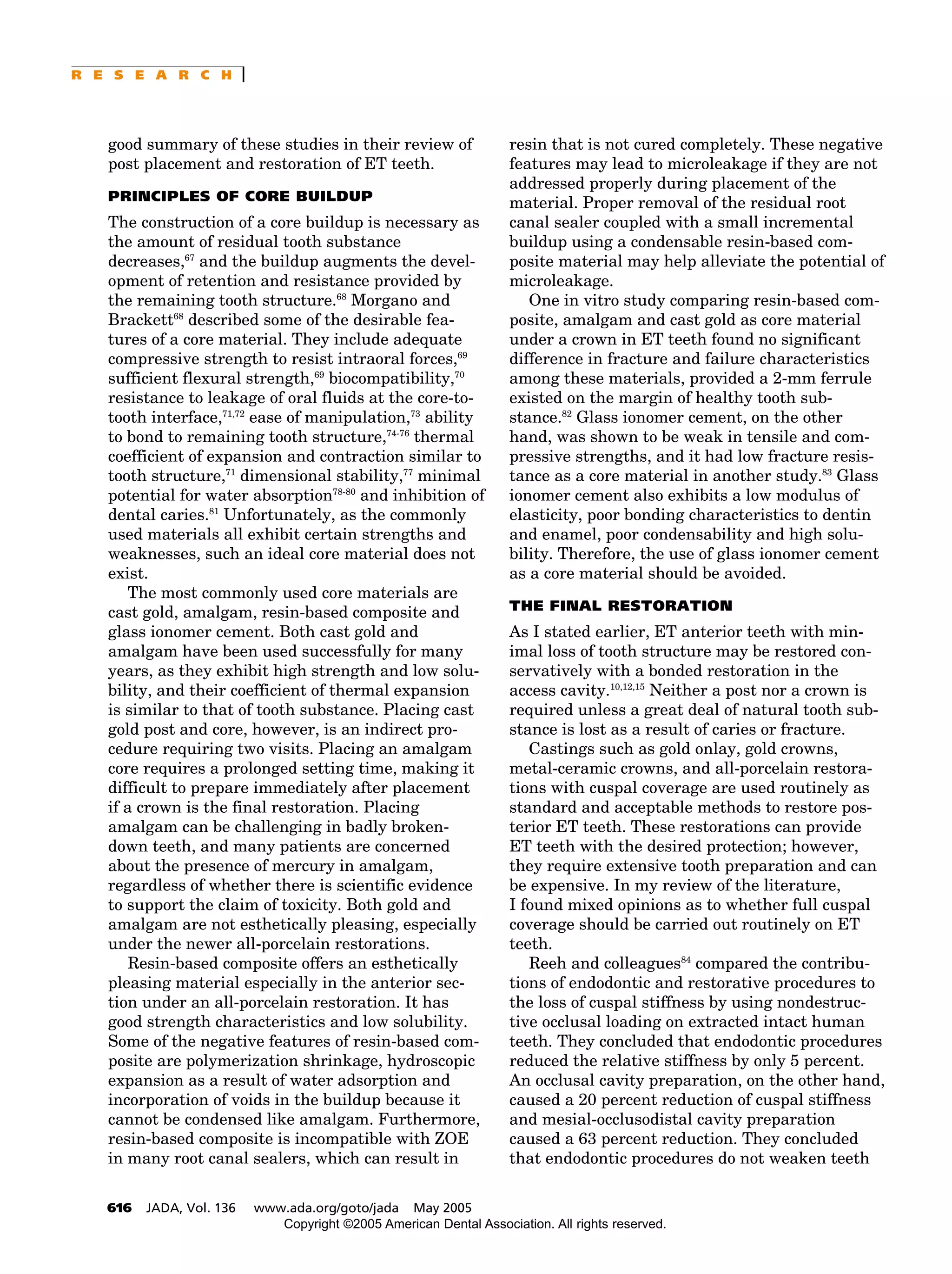 post and cores for endo treated teeth.pdf