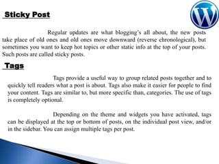 Post and page in word press | PPTX | Internet for Beginners | Internet
