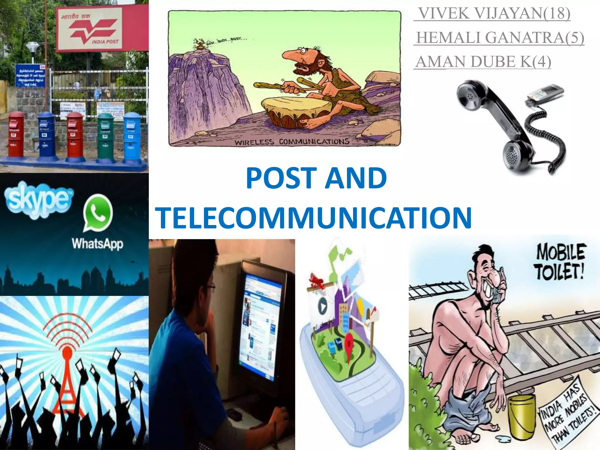 Post and telecommunication in India | PPT