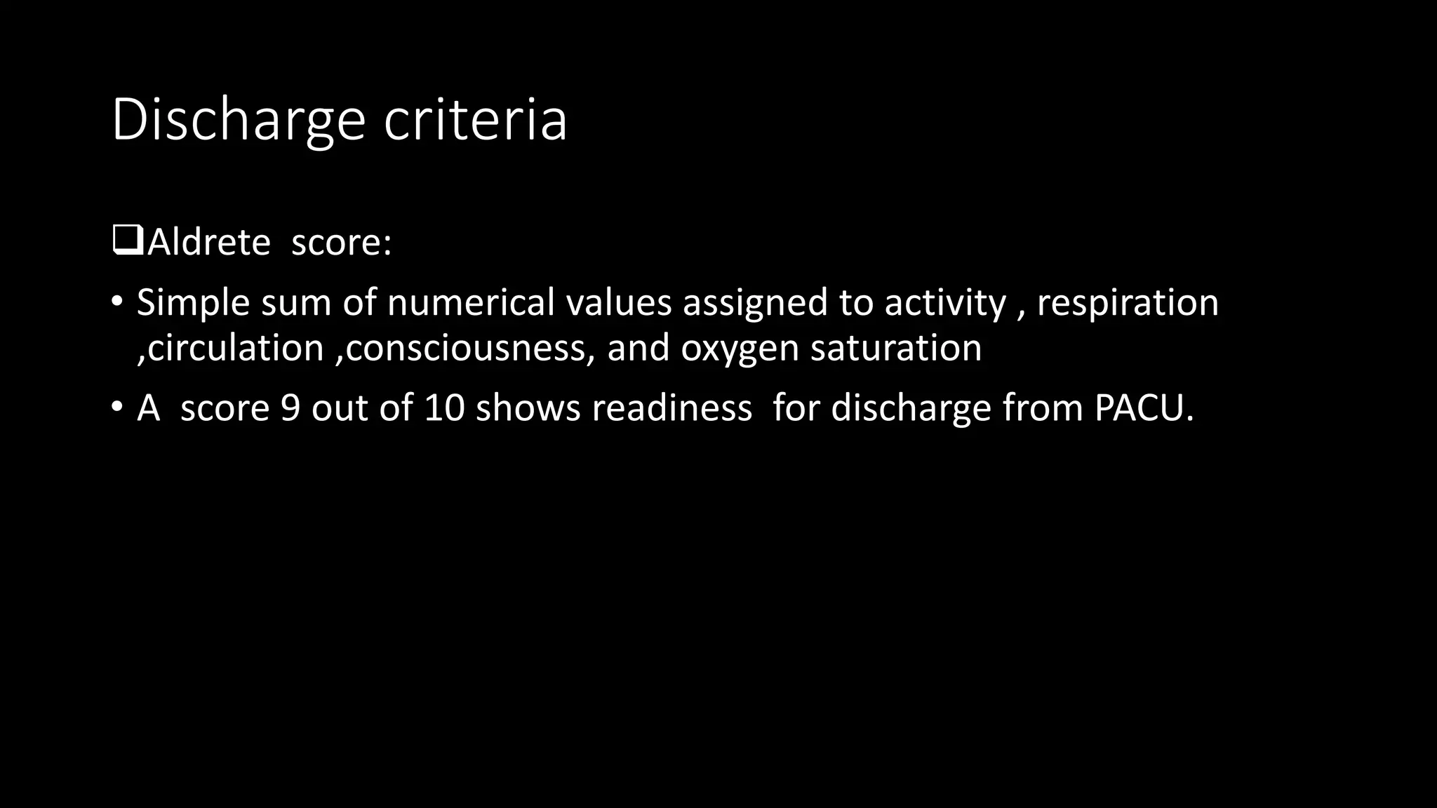 Post anesthesia care unit | PPTX
