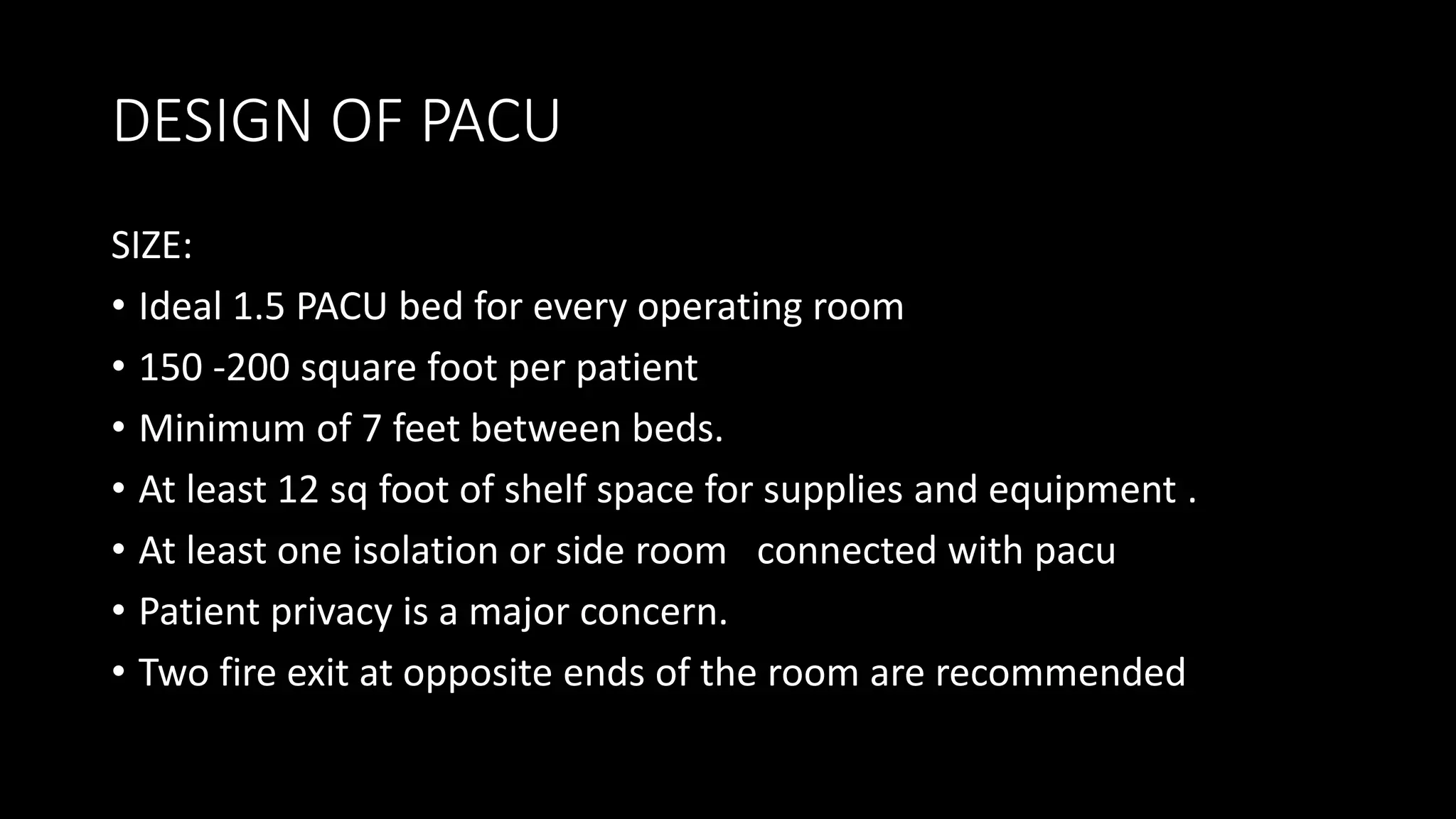 Post anesthesia care unit | PPTX