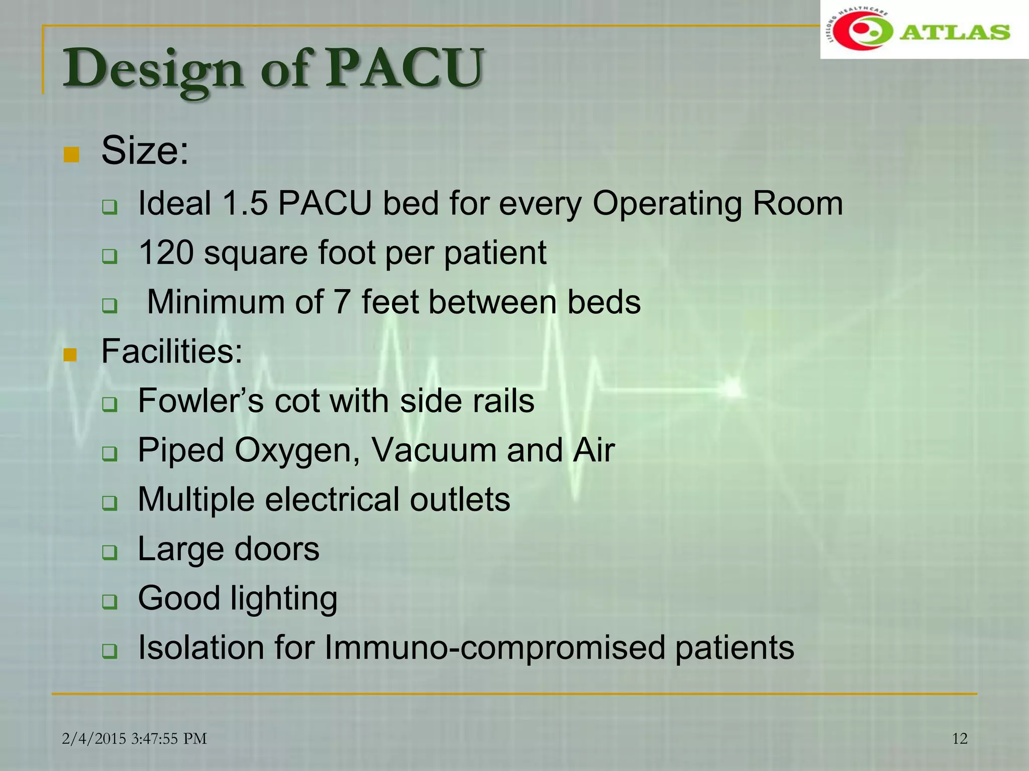 Post anesthesia care unit(PACU) | PDF
