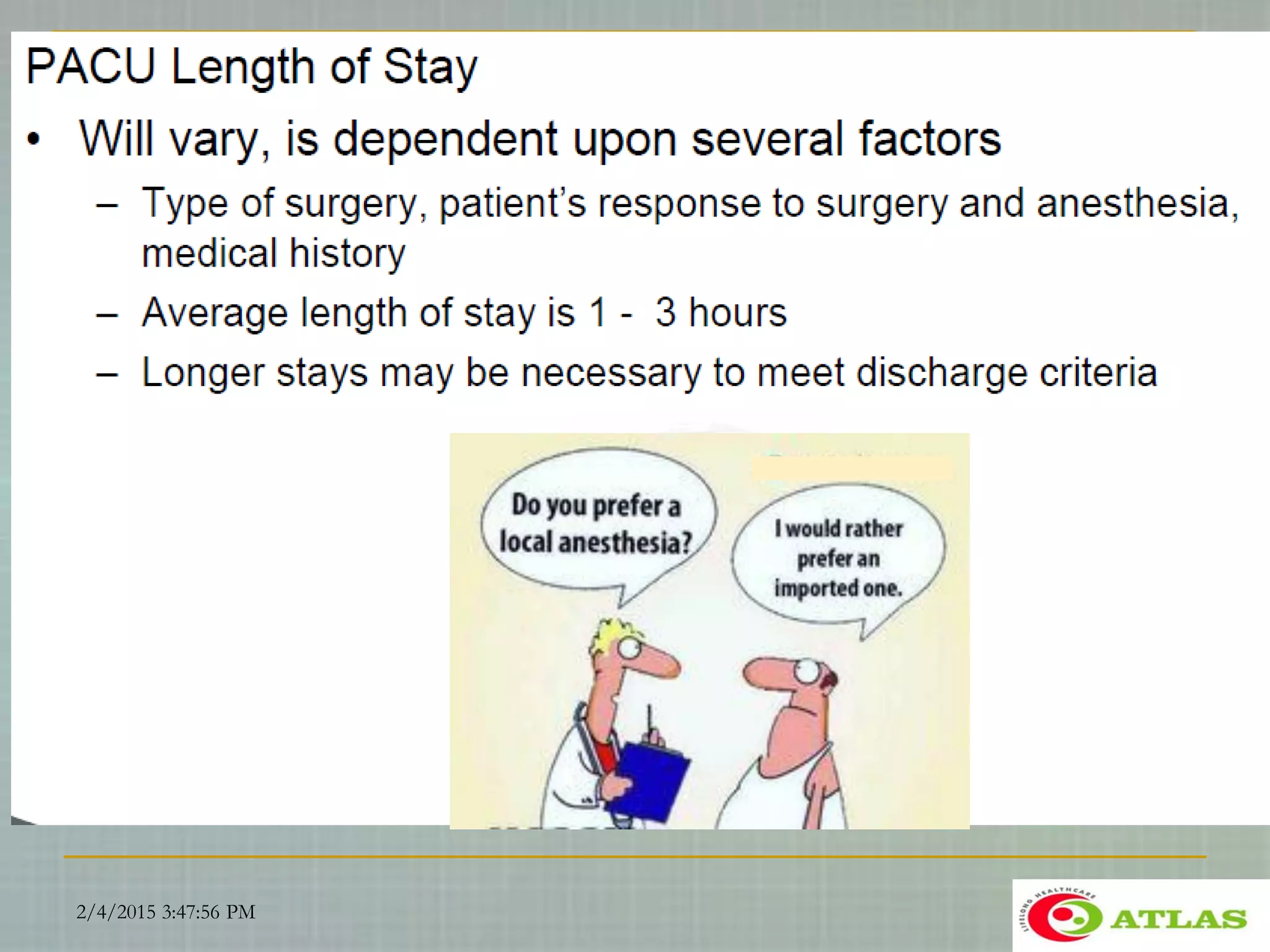 Post anesthesia care unit(PACU) | PDF