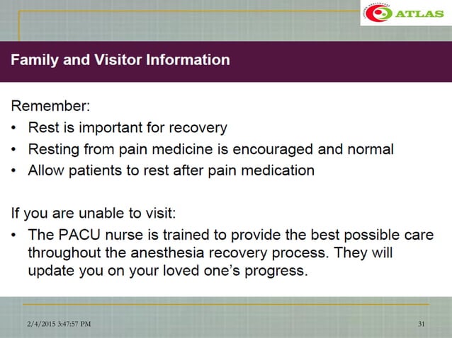 Post anesthesia care unit(PACU) | PDF