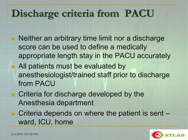 Post anesthesia care unit(PACU) | PDF