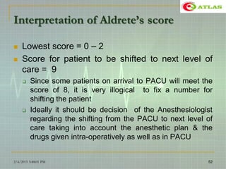 Post anesthesia care unit(PACU) | PDF