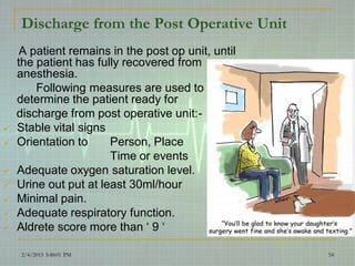 Post anesthesia care unit(PACU) | PDF