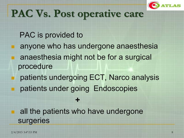 Post anesthesia care unit(PACU) | PDF