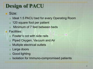 Postanesthesiacareunit (pacu) | PPT