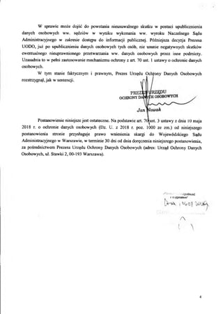 Postanowienie prezesa uodo 2 | PDF