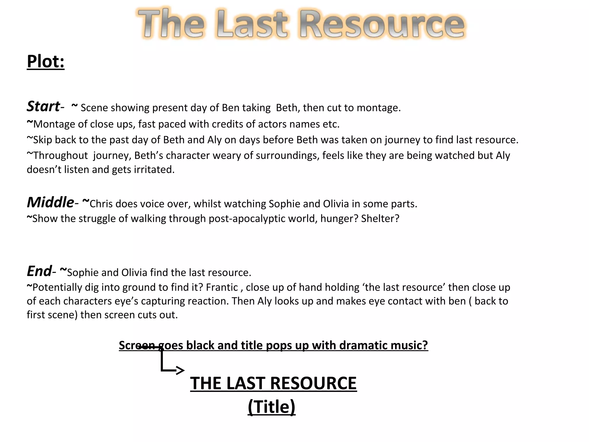 Post apocalyptic planning presentation | PPT