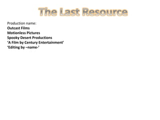 Post apocalyptic planning presentation | PPT