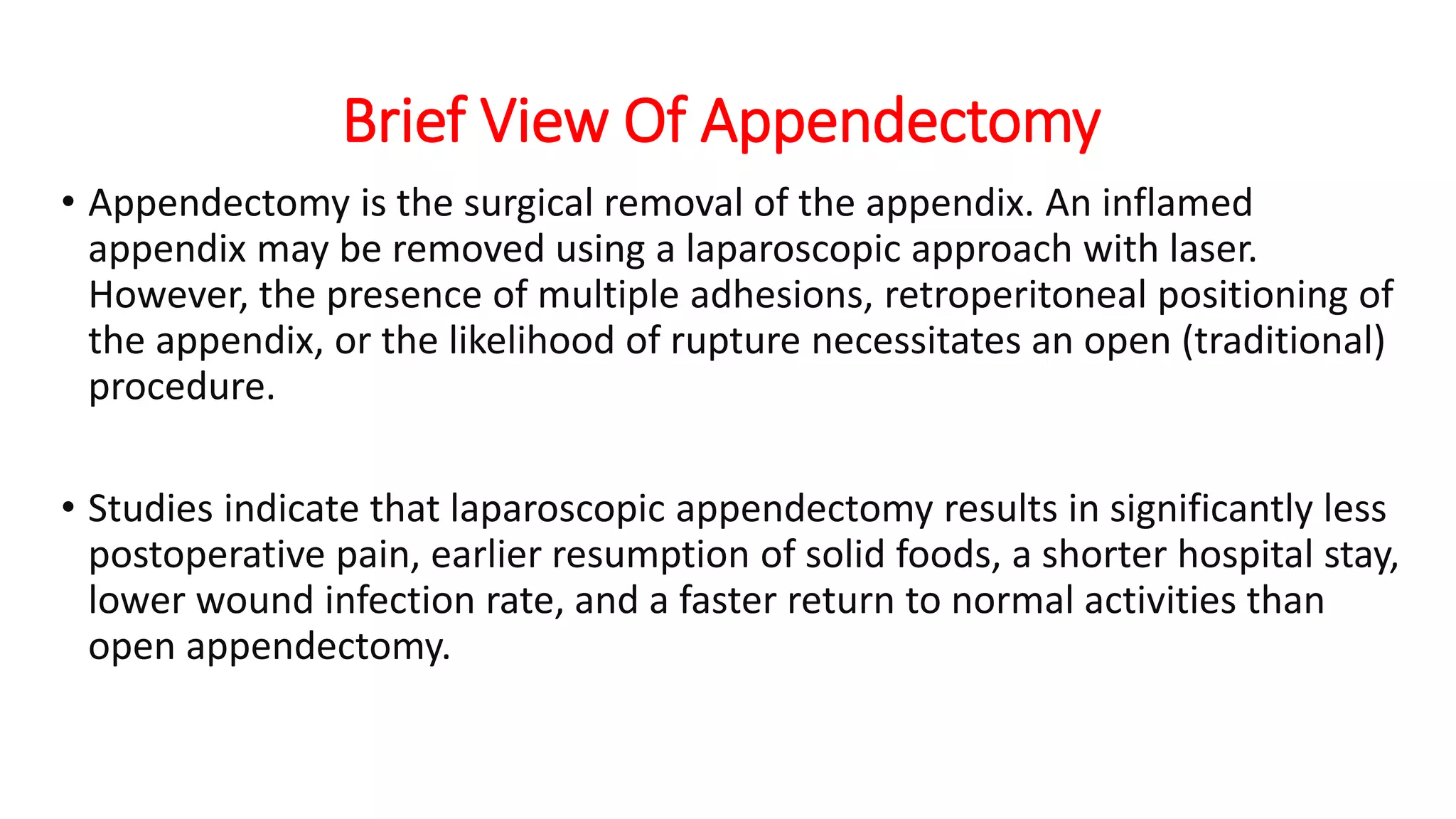Post appendectomy nursing care plan | PPTX