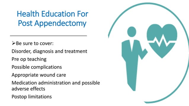 Post appendectomy nursing care plan