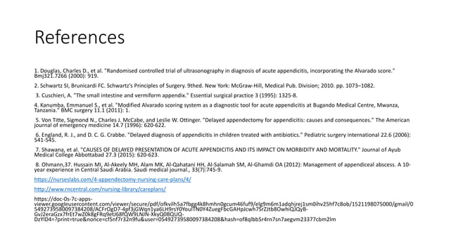 Post appendectomy nursing care plan