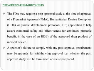 Post approvai regulatory affairs | PPTX