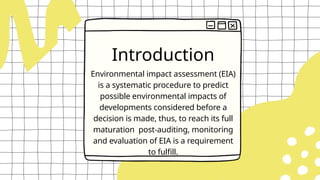 POST-AUDIT, MONITORING AND EVALUATION OF EIA | PPTX