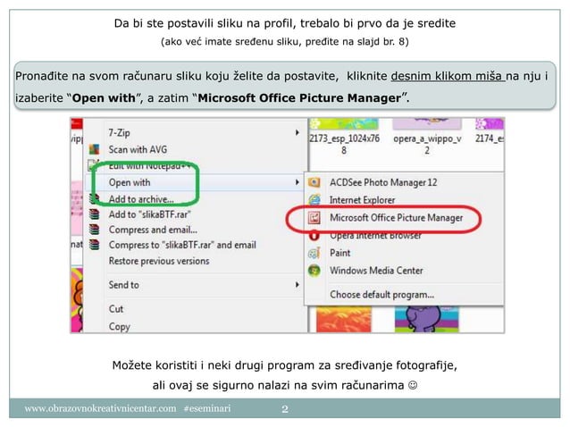 Postavljanje slike na profil | PPT