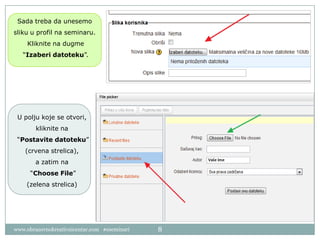 Postavljanje slike na profil | PPT