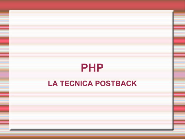 Postback | PPT