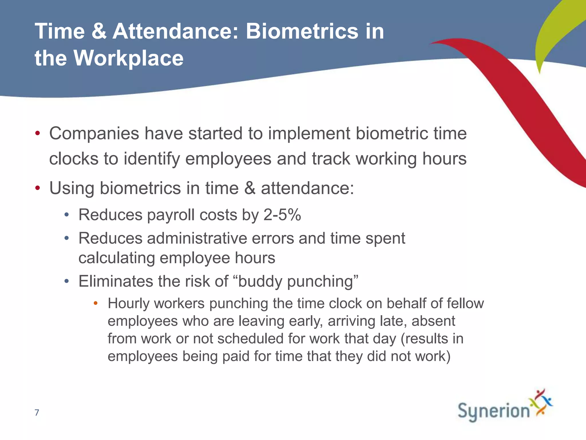 Biometrics in the Workplace | PPTX