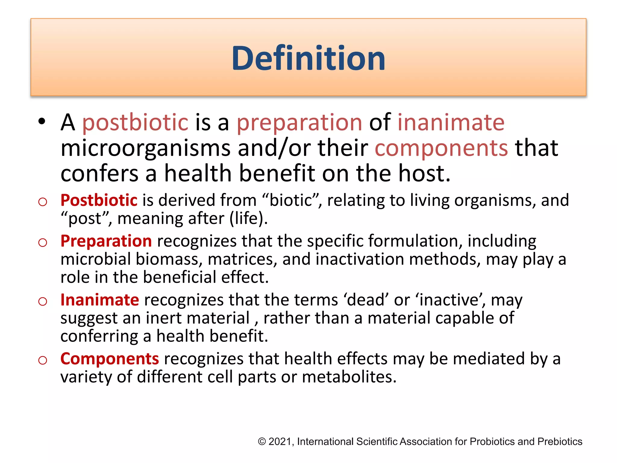 Postbiotics in children | PPTX