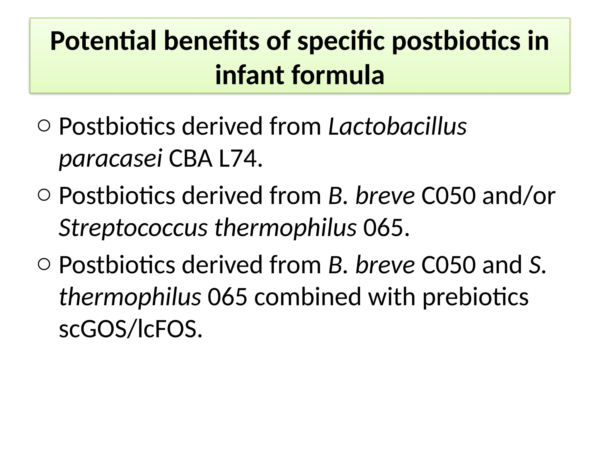 Postbiotics and their therapetic properties | PPTX