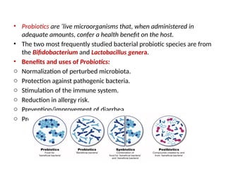 Postbiotics and their therapetic properties | PPTX