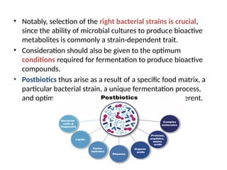 Postbiotics and their therapetic properties | PPTX