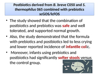 Postbiotics and their therapetic properties | PPTX