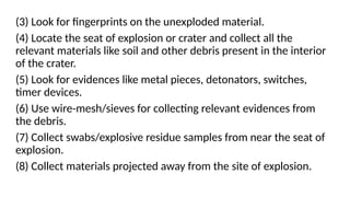 post blast residue, colllection, analysis.pptx