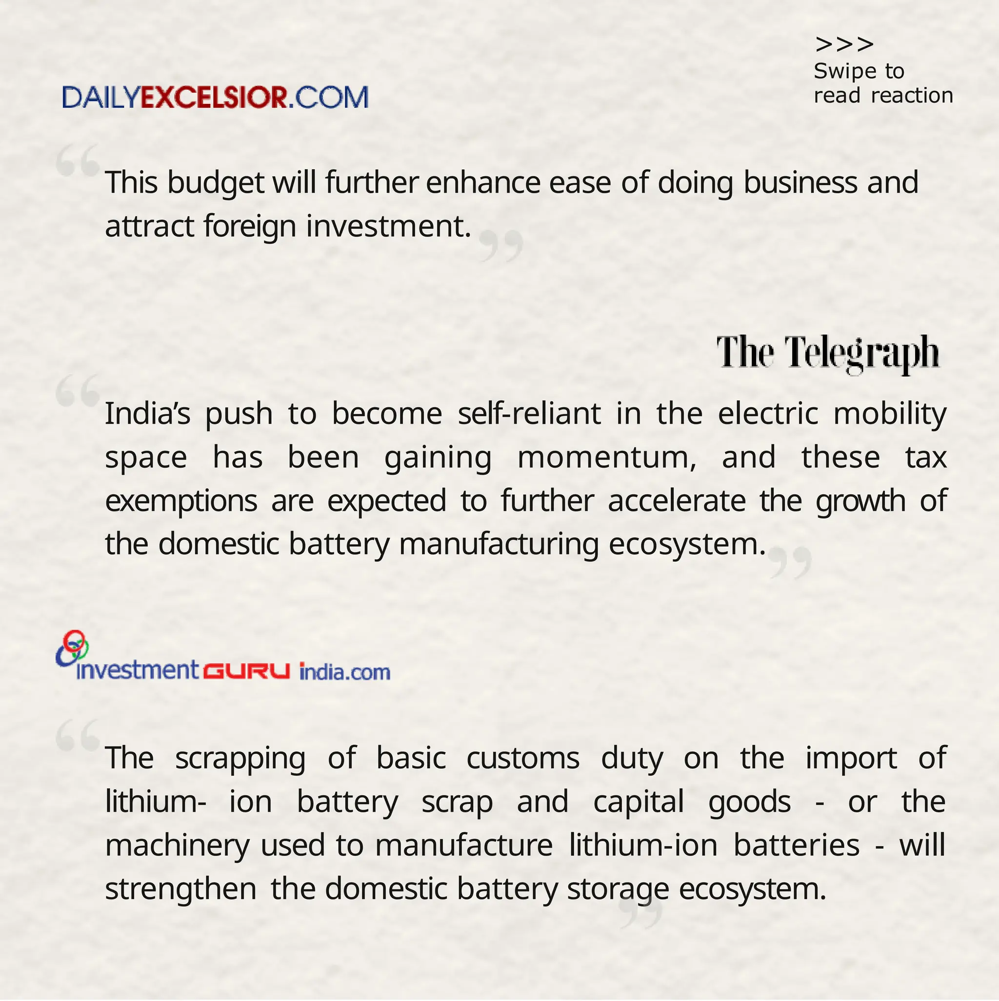 Post Budget Reaction on Renewable Energy, EV and lithium Battery Industry.pptx