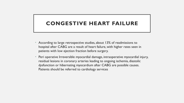 Post CABG Left Ventricle evaluation pptx | PPTX | Heart and ...